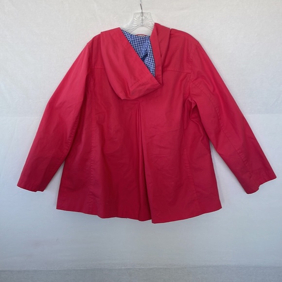 Talbots | Jackets & Coats | Talbots Swing Line Canvas Rain Jacket Coral ...
